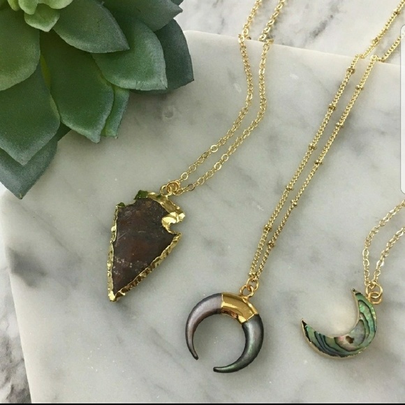 Jewelry | Slate Stone Arrowhead Necklace | Poshmark